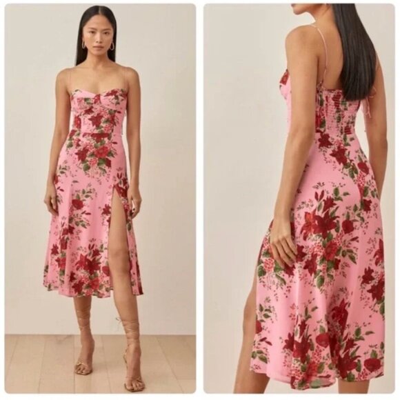 Reformation | Dresses | Reformation Juliette Valeria Rose Pink Floral ...